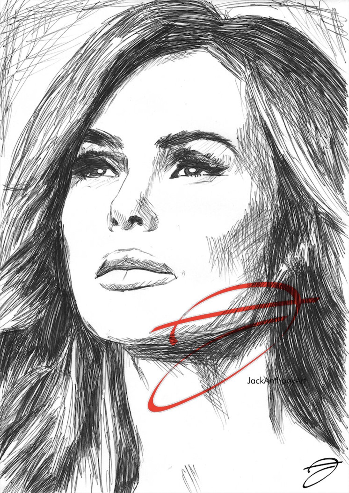 Amanda Holden Pen Sketch Print - Etsy