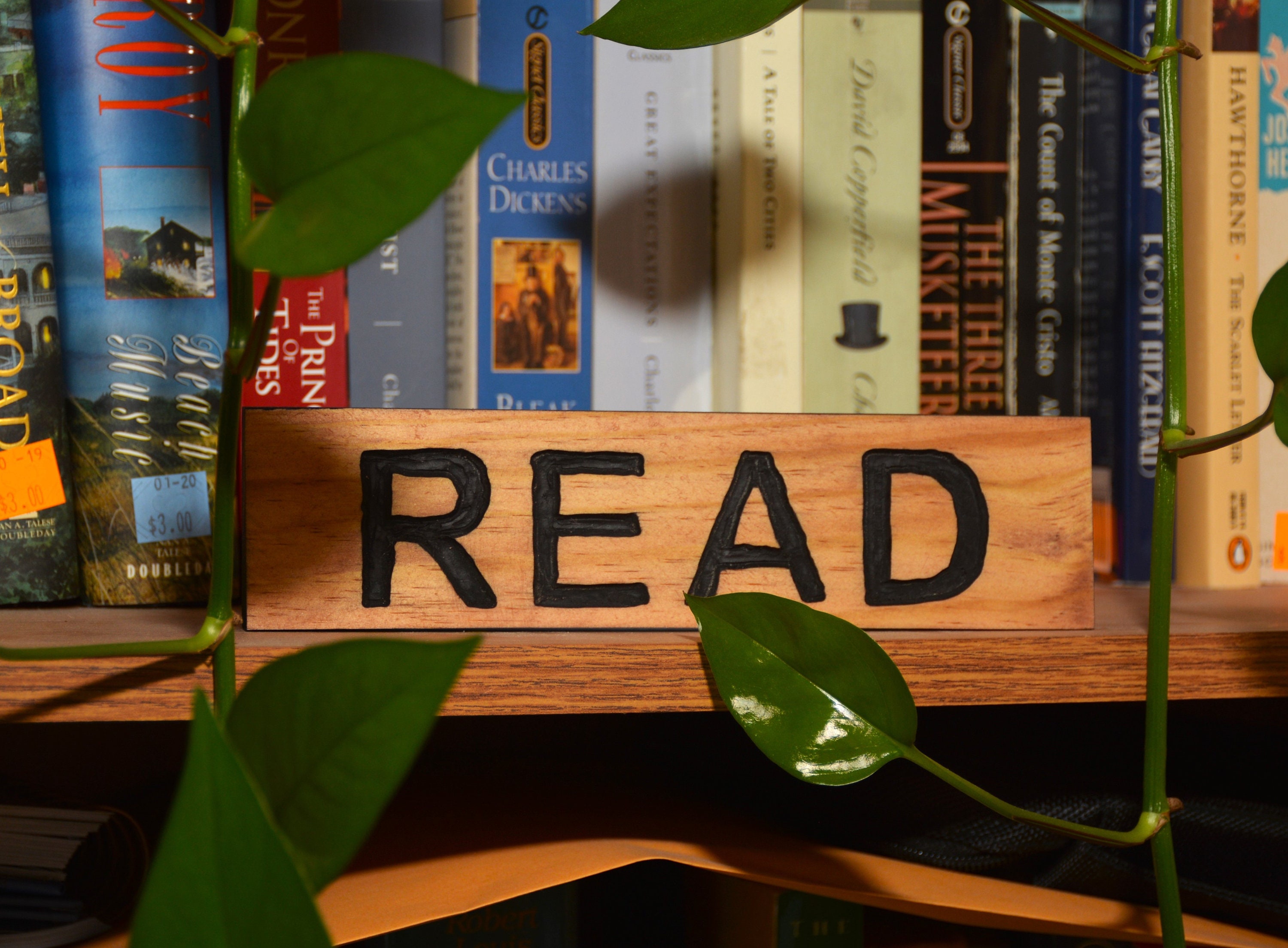 Read Sign Shelf Sitter, Rustic Sign, Freehand Router Sign - Etsy