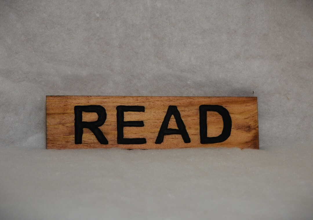 Read Sign Shelf Sitter, Rustic Sign, Freehand Router Sign - Etsy