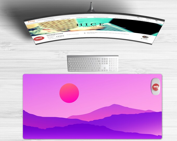 Cute Panda Black Desk Mat Desk Mat Cute Cute Desk Pad Desk | Etsy