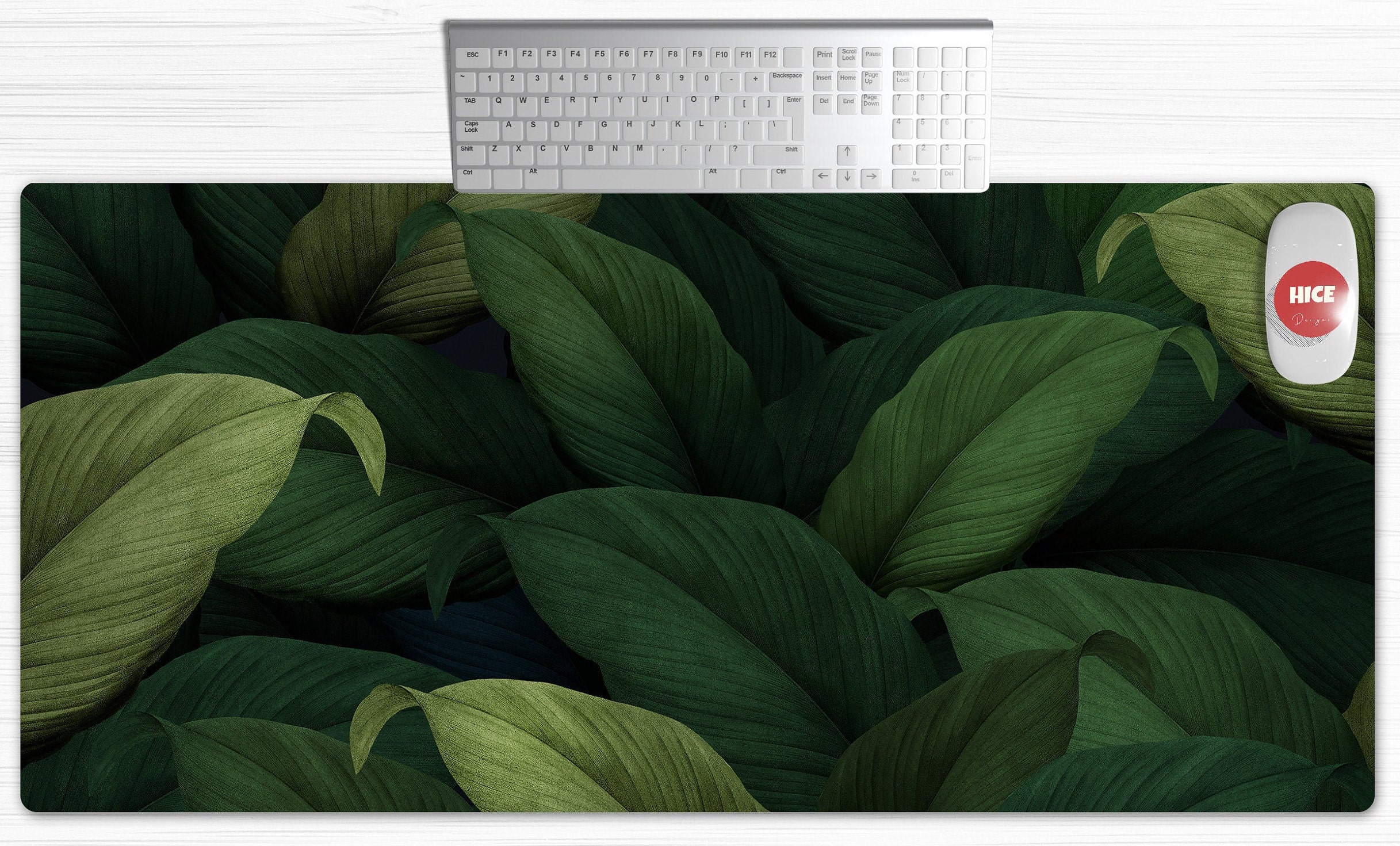 Realistic Leaves Green Desk Mat Cute Desk Mat for Home | Etsy