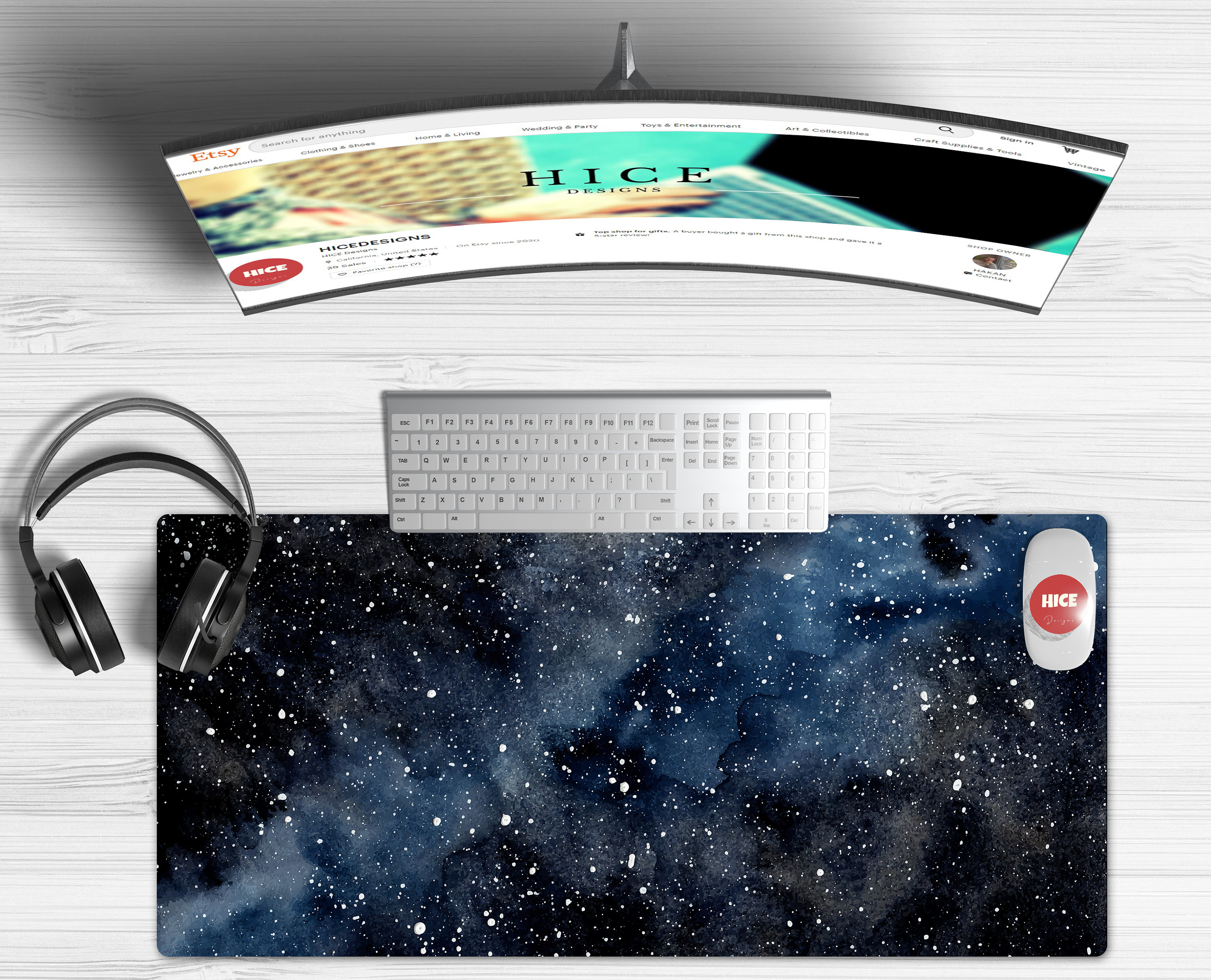 Dark Starry Deep Space Desk Mat Desk Mat For Home Office | Etsy