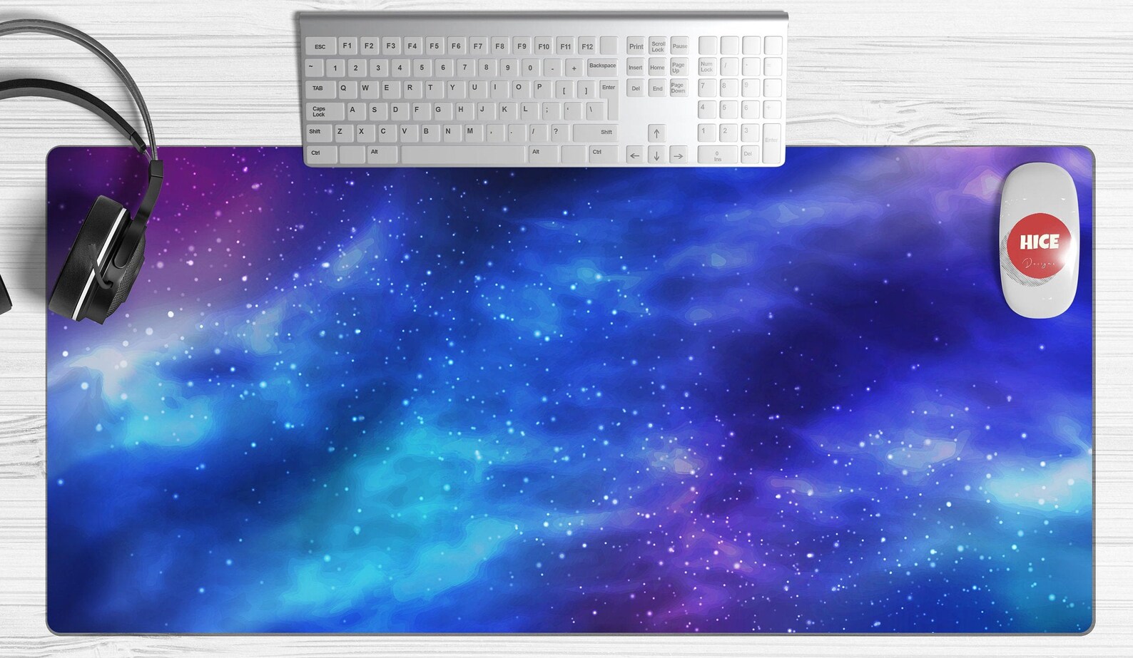 Shiny Colorful Galaxy Desk Mat Extra Large Extended Mouse | Etsy