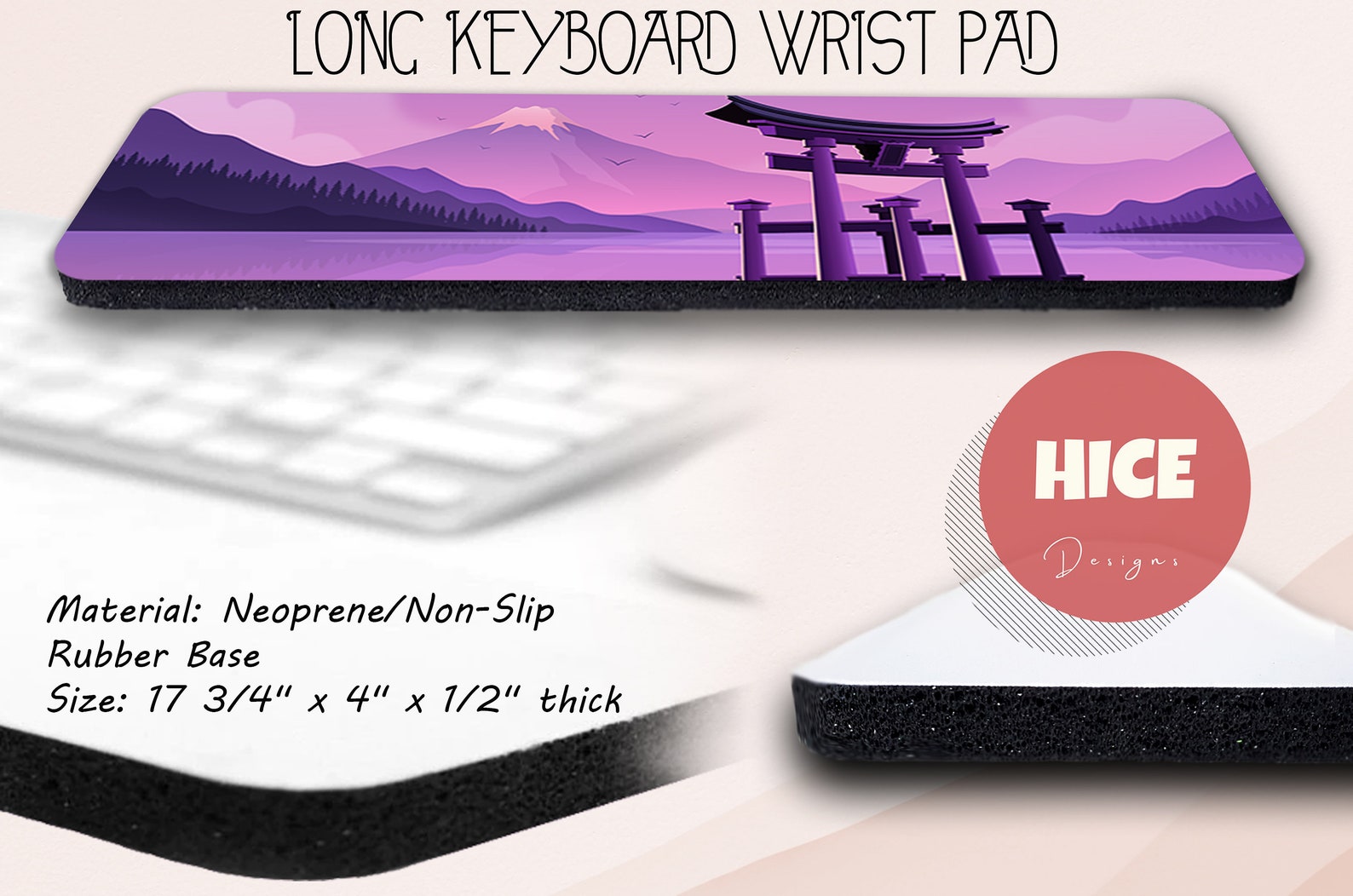 Japanese Torii Gate Anime Desk Mat Purple Mousepad Xl Tokyo - Etsy