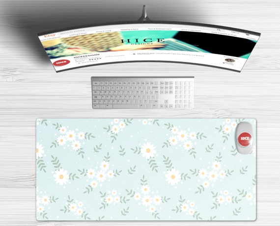 Cute Spring Flowers Desk Mat Desk Mat Cute Desk Mat Extra | Etsy