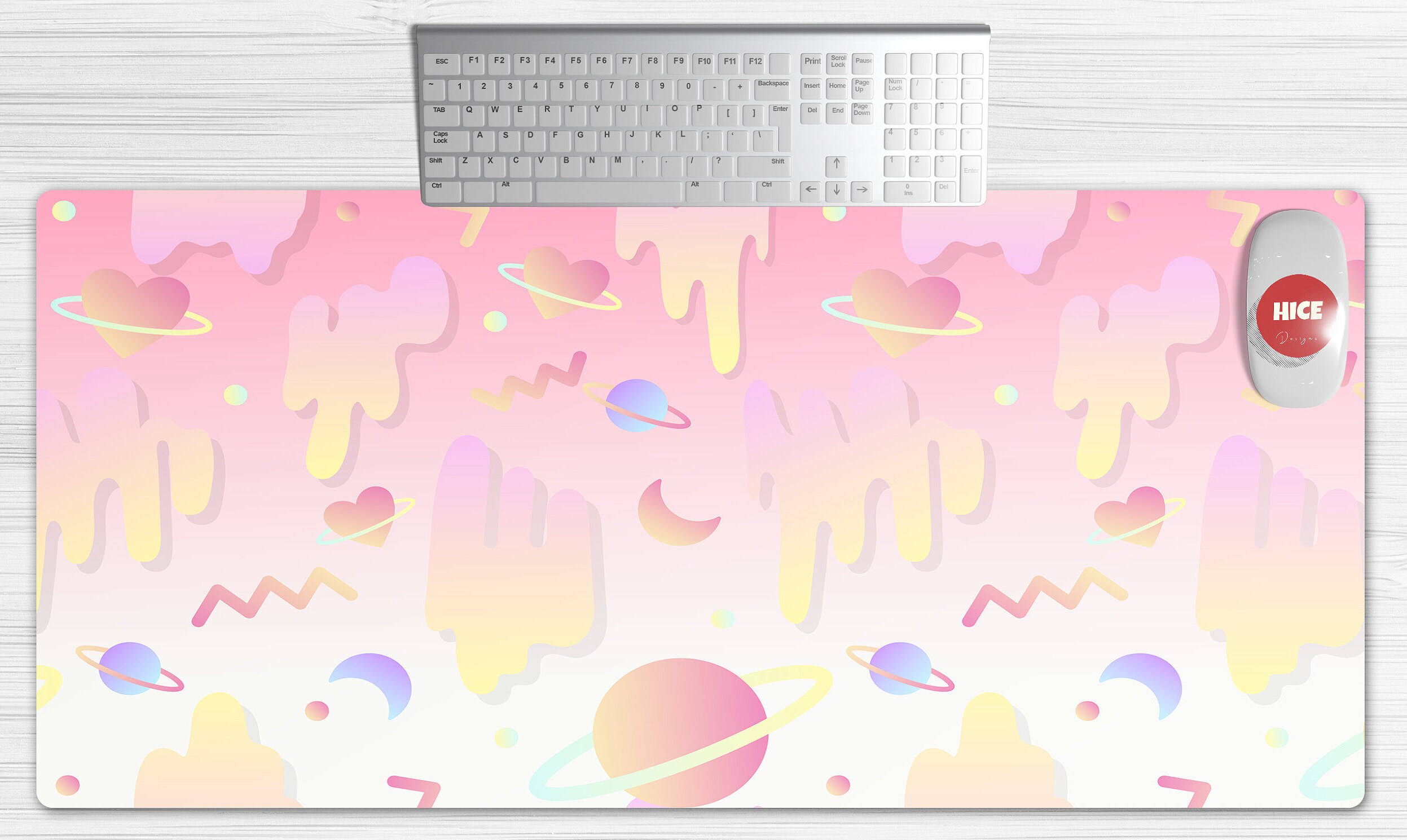 Pink Galaxy of Love Cute Desk Mat Desk Mat Cute Extra Large - Etsy