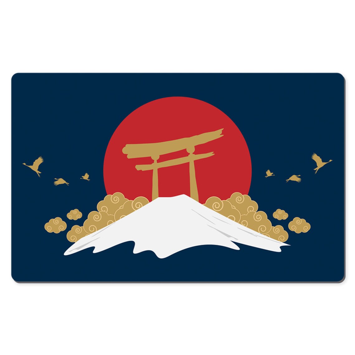 Japanese Torii Gate and Mount Fuji Mouse Pad Large Size - Etsy