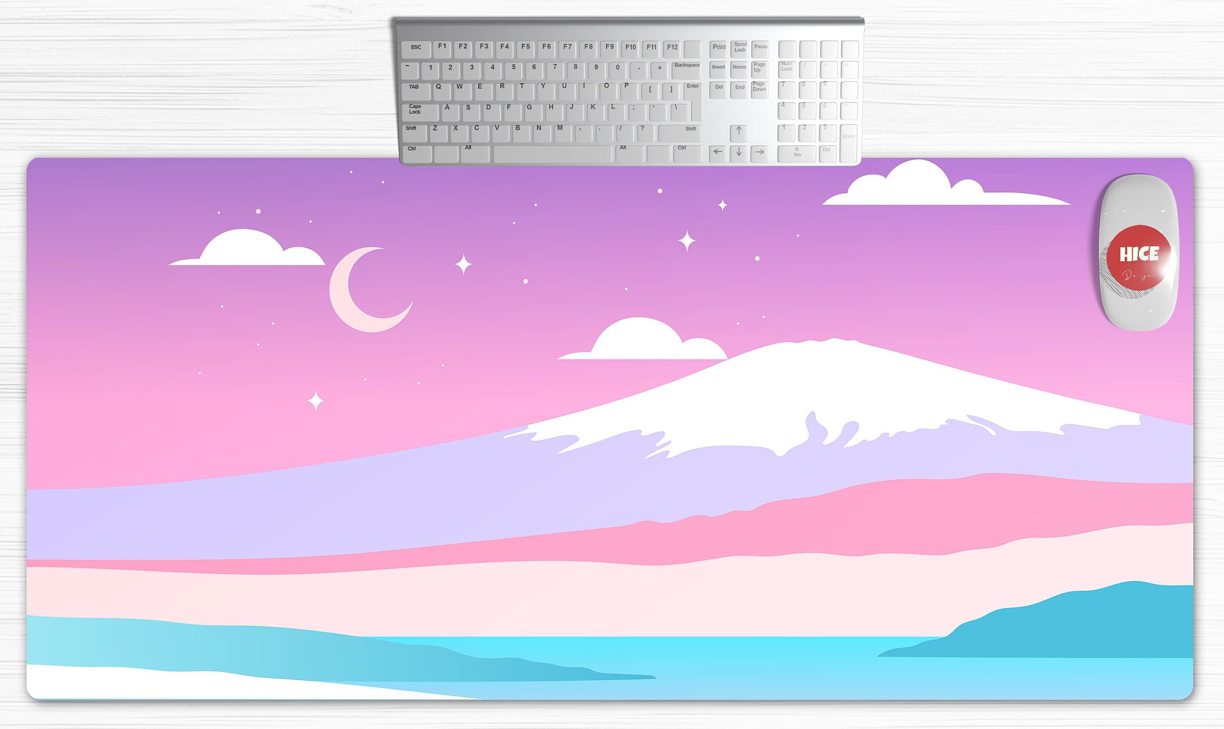 Kawaii Pastel Retro Vaporwave Japanese Mount Fuji Moon Night - Etsy