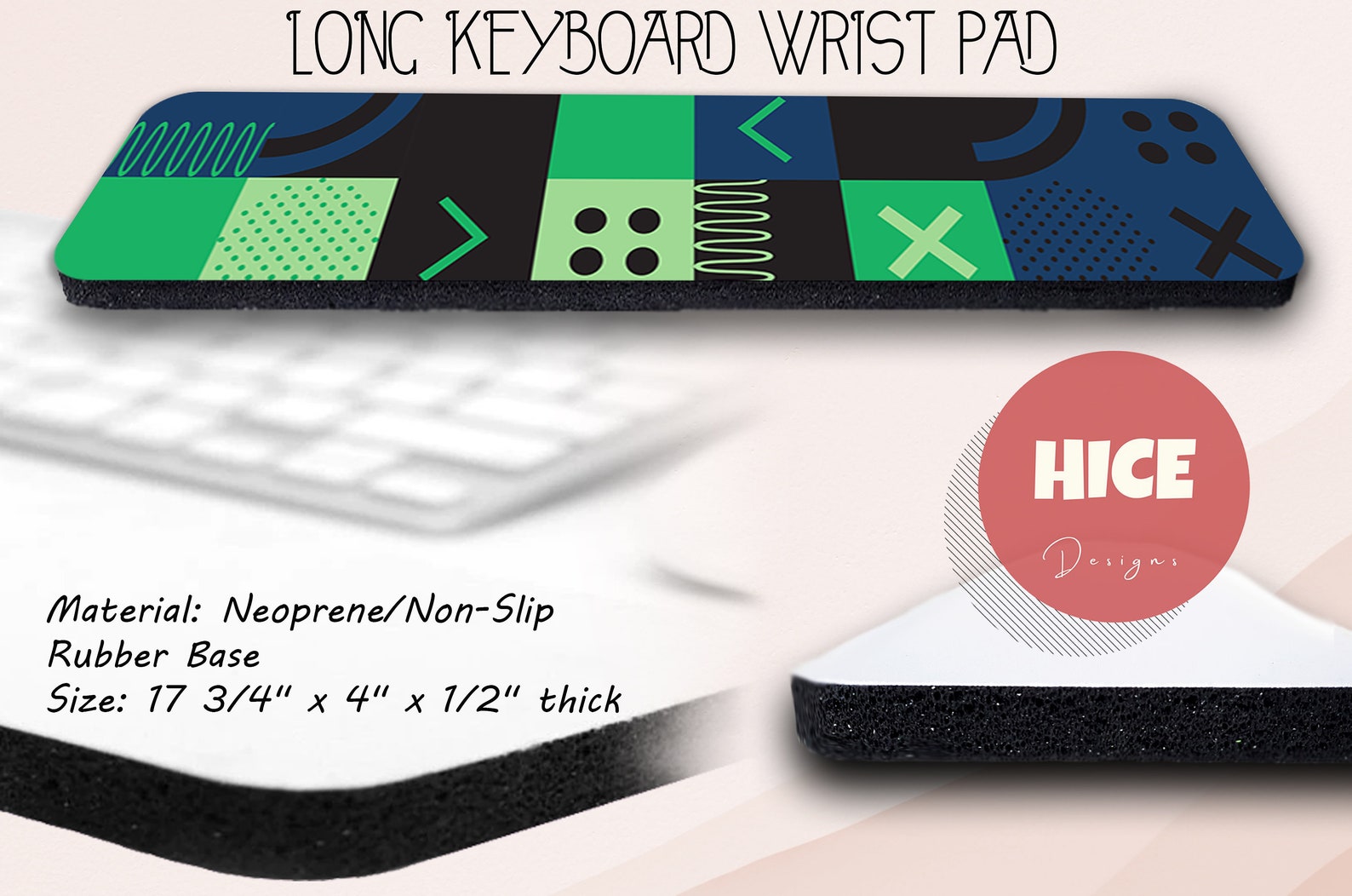 Cubical Geometric Shapes Desk Mat Extra Large Desk Mat Cute - Etsy