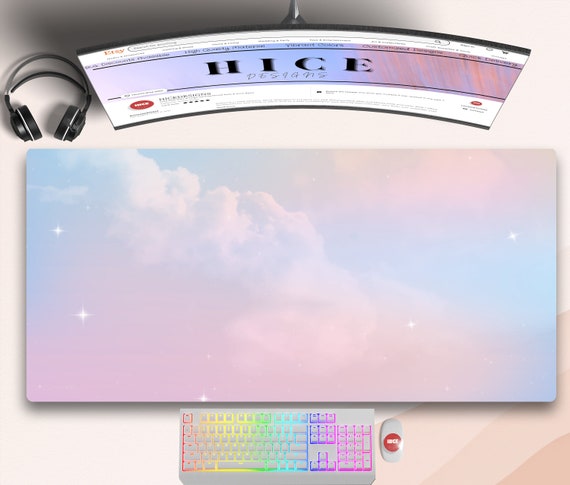 Kawaii Anime Gaming Mouse Pad With Keyboard Wrist Rest / Pink - Etsy