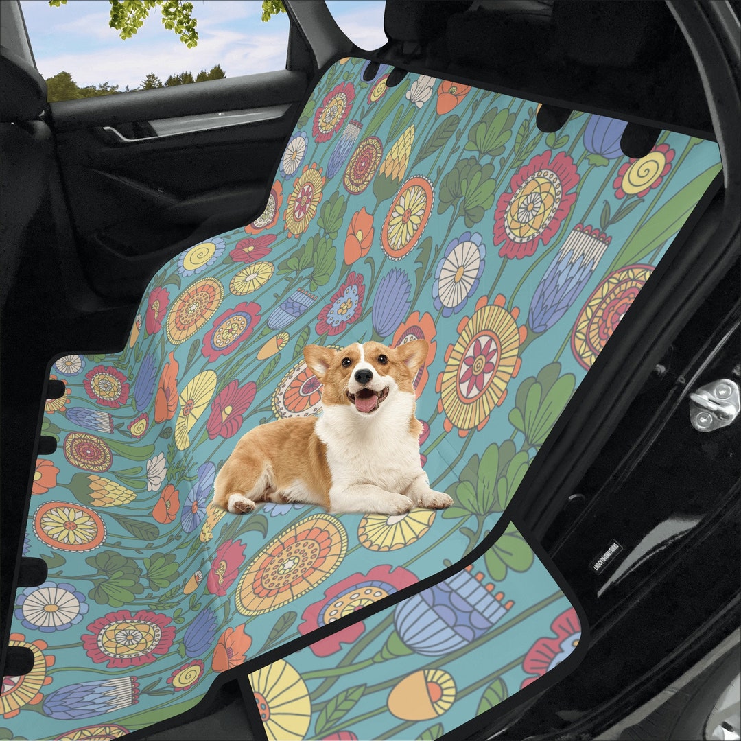 Cottagecore Pet Seat Cover, Boho Flower Back Seat Cover for Car, Bench ...
