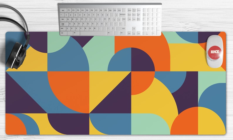Vintage Geometric Desk Mat Extra Large Desk Mat for Home - Etsy
