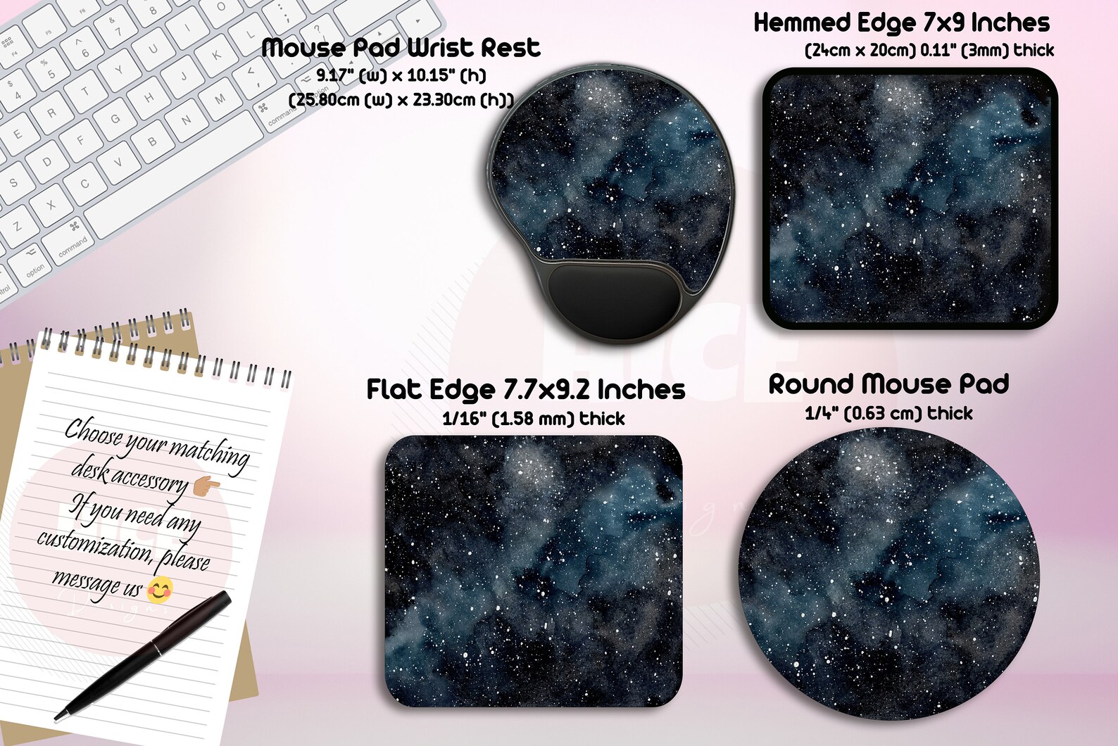 Dark Starry Deep Space Desk Mat Desk Mat for Home Office - Etsy
