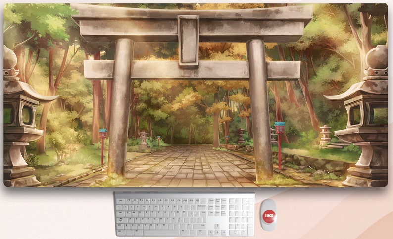 Sacred Torii Gate Anime Desk Mat Large Desk Mat Gaming - Etsy