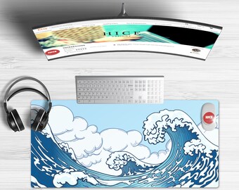 Japanese Wave Mouse Pad - Etsy