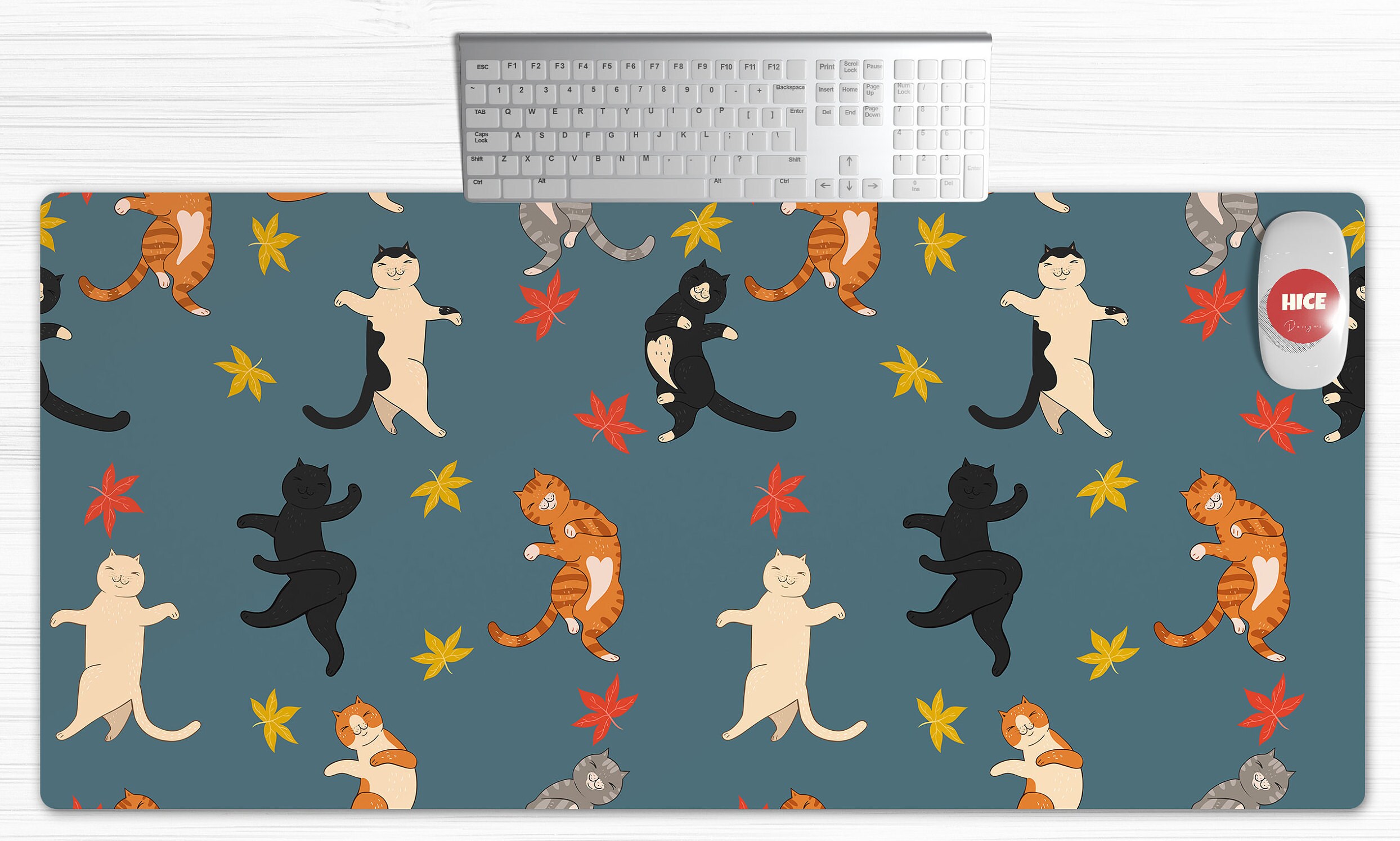 Cute Dancing Cats Large Desk Mat Cute Desk Mat for Desk | Etsy