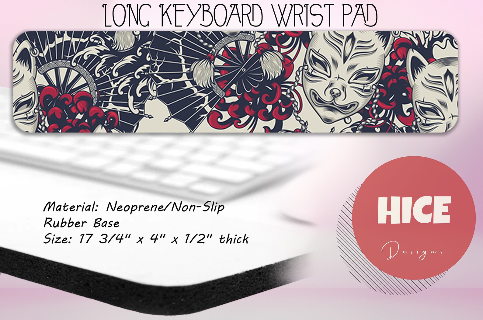 Japanese Kitsune Mask Desk Mat Extra Large Desk Mat - Etsy