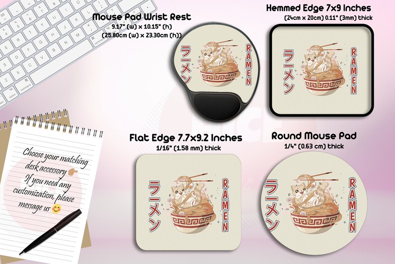 Cute Kitten Loves Ramen Large Gaming Mousepad Extra Large - Etsy