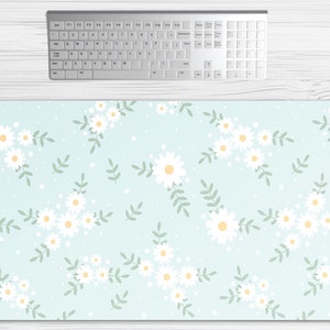 Cute Spring Flowers Desk Mat Desk Mat Cute Desk Mat Extra | Etsy