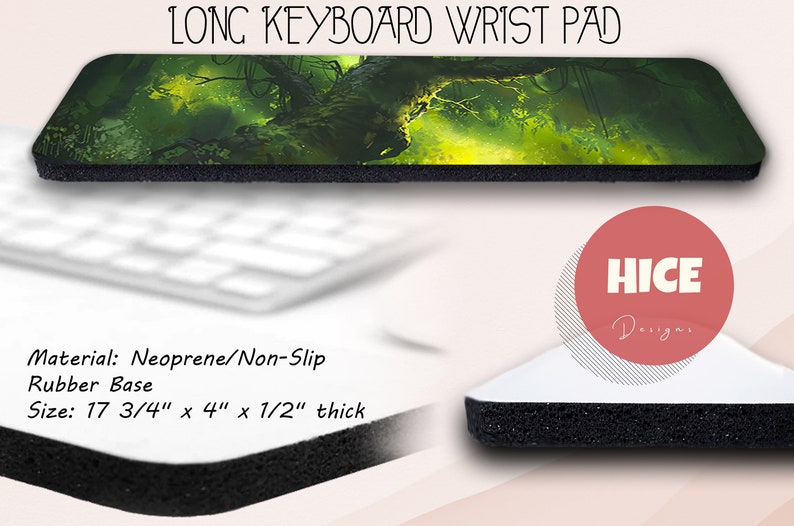 Magical Deep Forest Green Desk Mat Large Anime Desk Mat for - Etsy