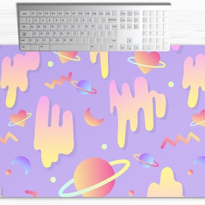 Purple Galaxy of Love Cute Desk Mat, Large Gaming Mouse Pad, Desk Mat ...