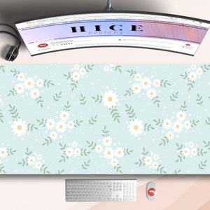 Cute Spring Flowers Desk Mat, Desk Mat Cute, Desk Mat Extra Large ...