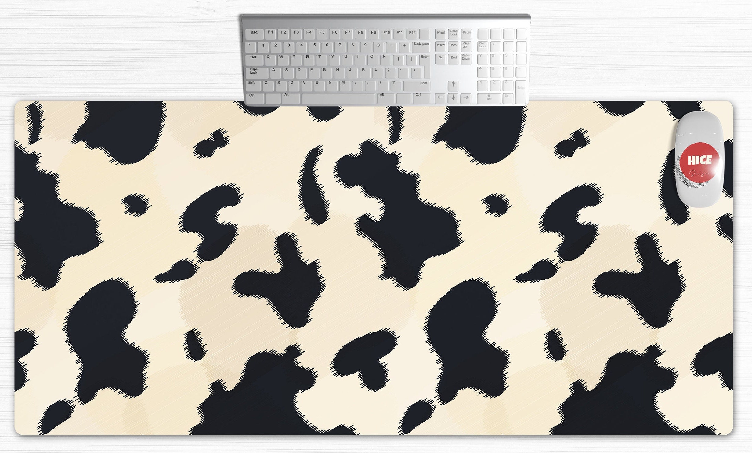 Cow Print Extra Large Desk Mat Aesthetic Desk Decor Cute | Etsy