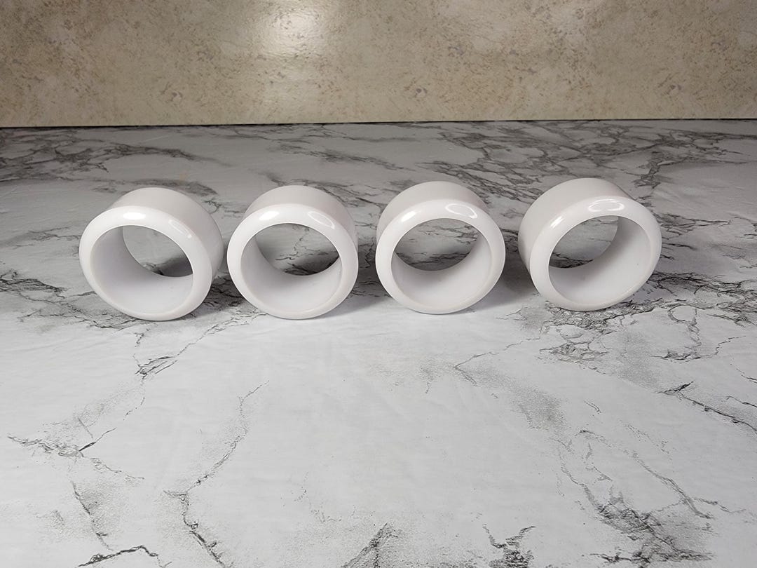 Vintage White Audrey Lucite Napkin Rings Set of 4 - Etsy