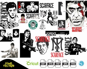 Scarface Stencil SVG Digital Design Stencil Heat Transfer for Cricut ...