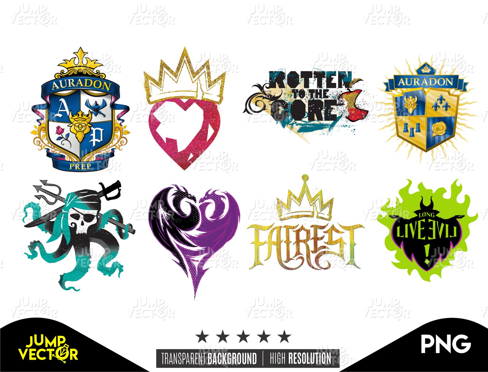 SHIELD Symbol Descendants PNG clip art file art High | Etsy