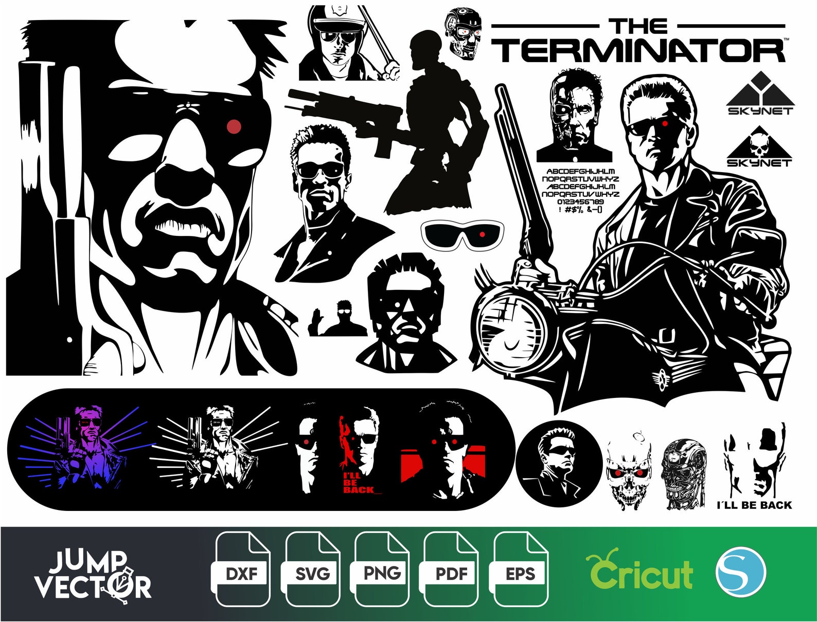 Terminator svgeps pdf png cricut print silhouette | Etsy
