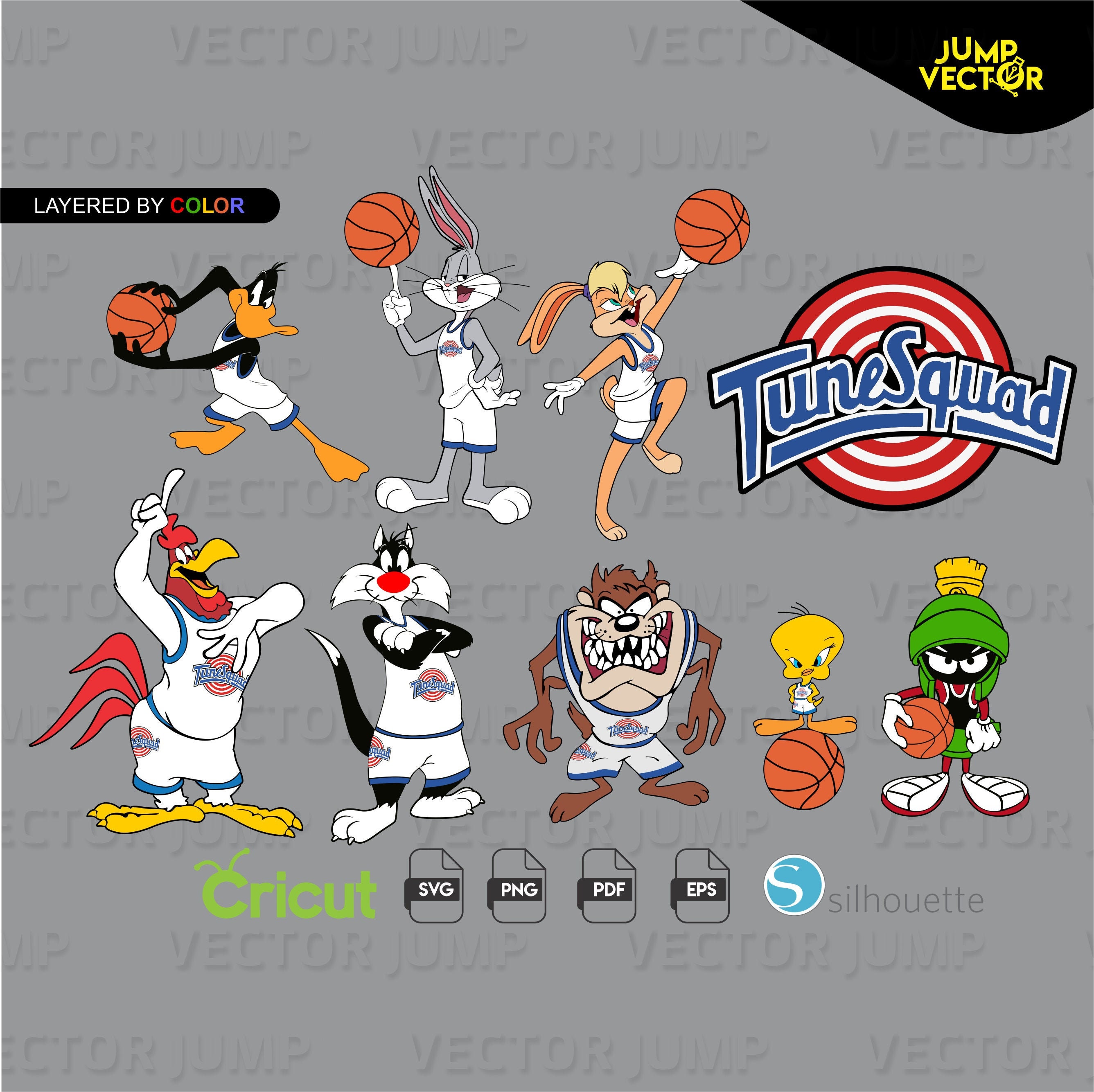 Tune Squad .Space Jam 1 File Svg Pdf Eps Png layered by | Etsy