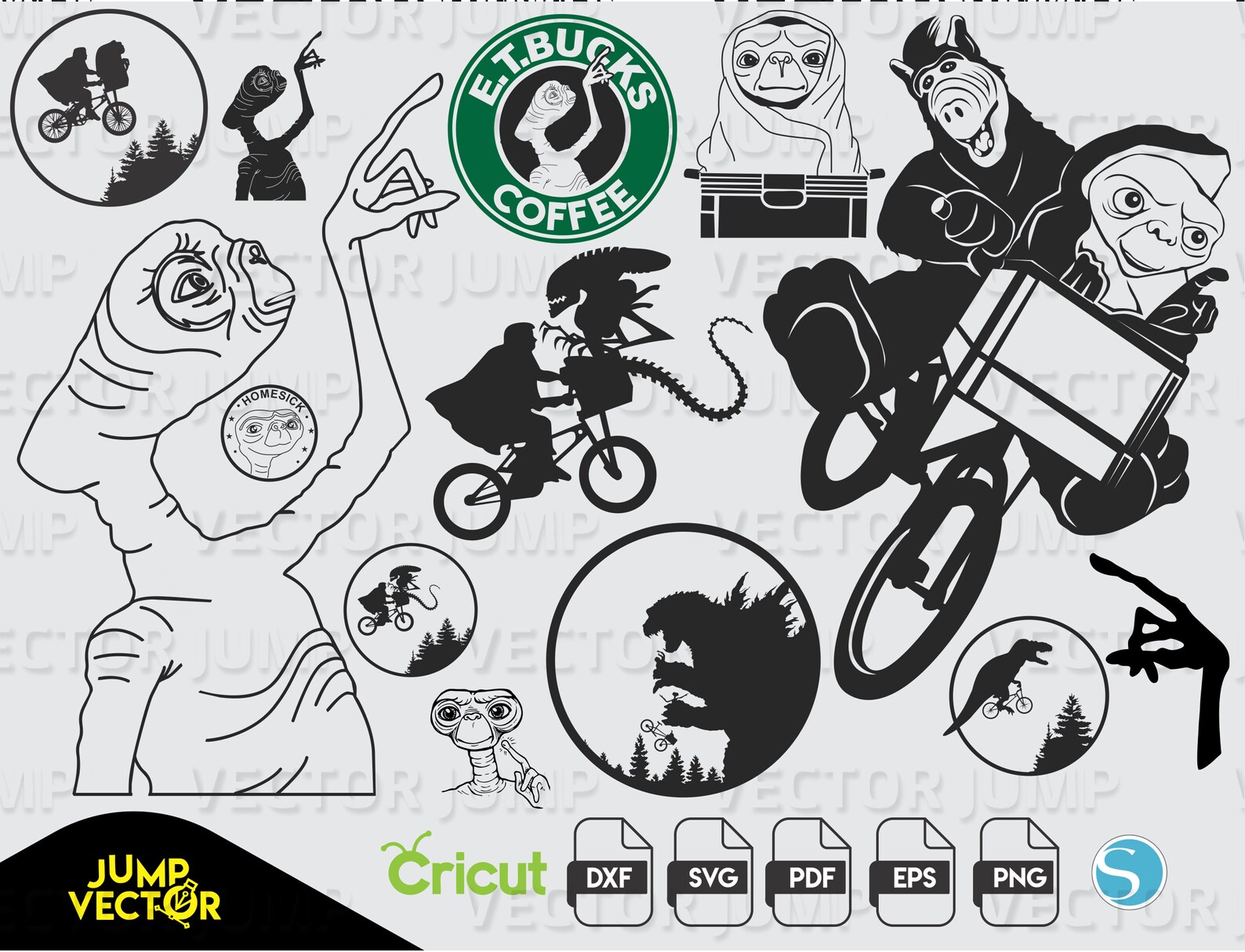 E.T. dxf eps svg pdf png cricut silhouette file cut | Etsy