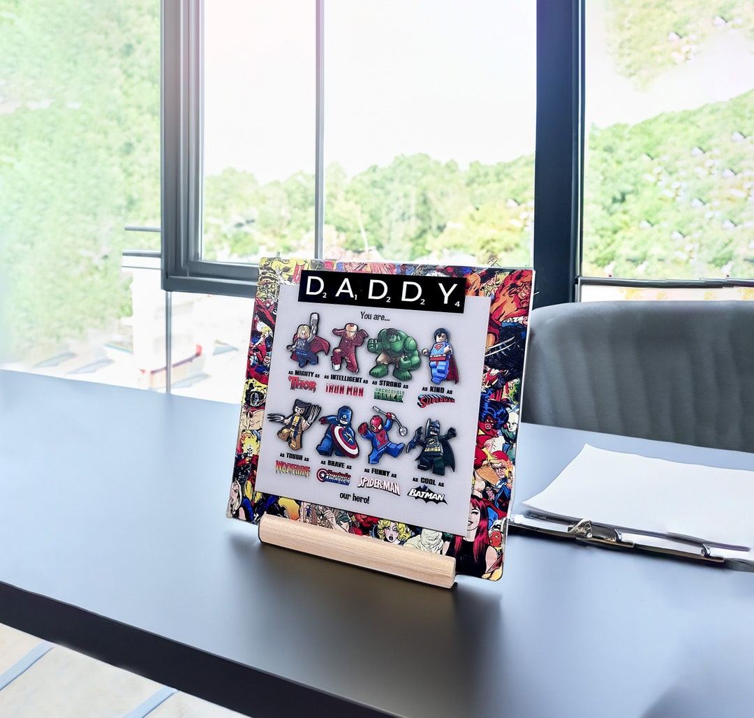 PERSONALIZED Dad Superhero Frame Father's Day 2024 Gift Fathers Day ...