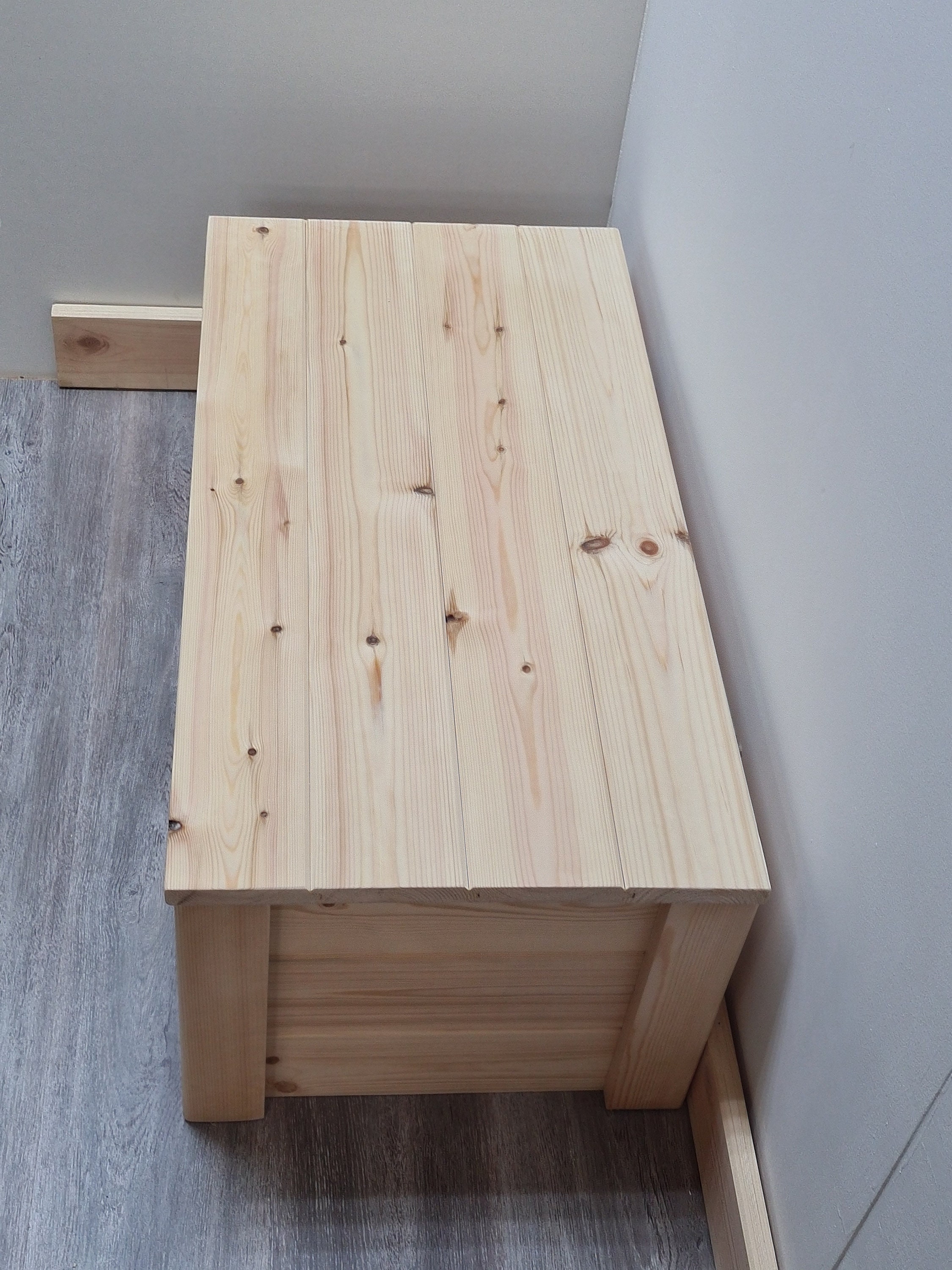 STORAGE TRUNK FARMHOUSE Ottoman Wooden Chest - Etsy UK