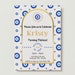 Evil Eye Birthday Invitation - Blue and Gold Theme - Customizable ...