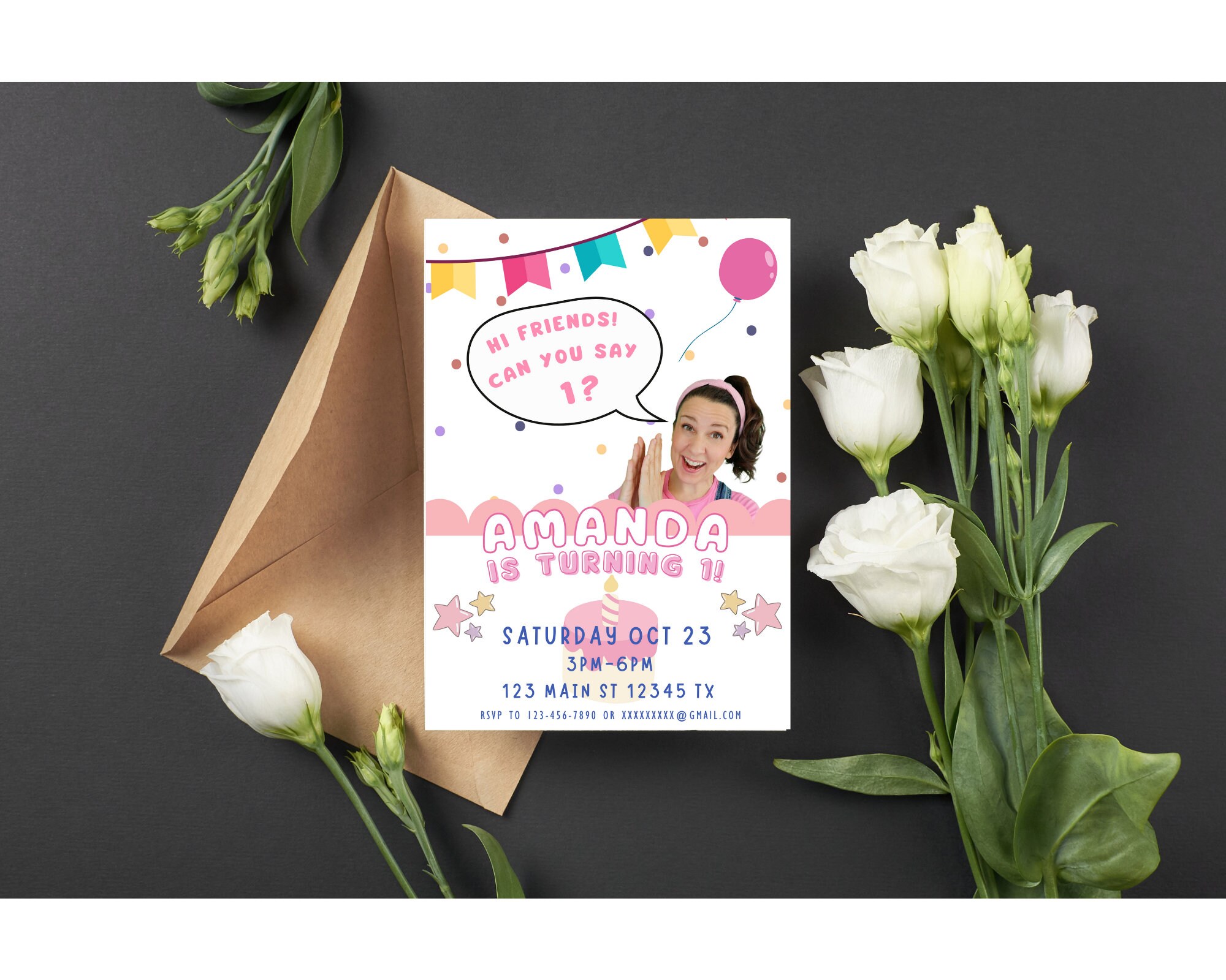 Ms. Rachel Invitation, Party Invitation Customizable Digital Party ...