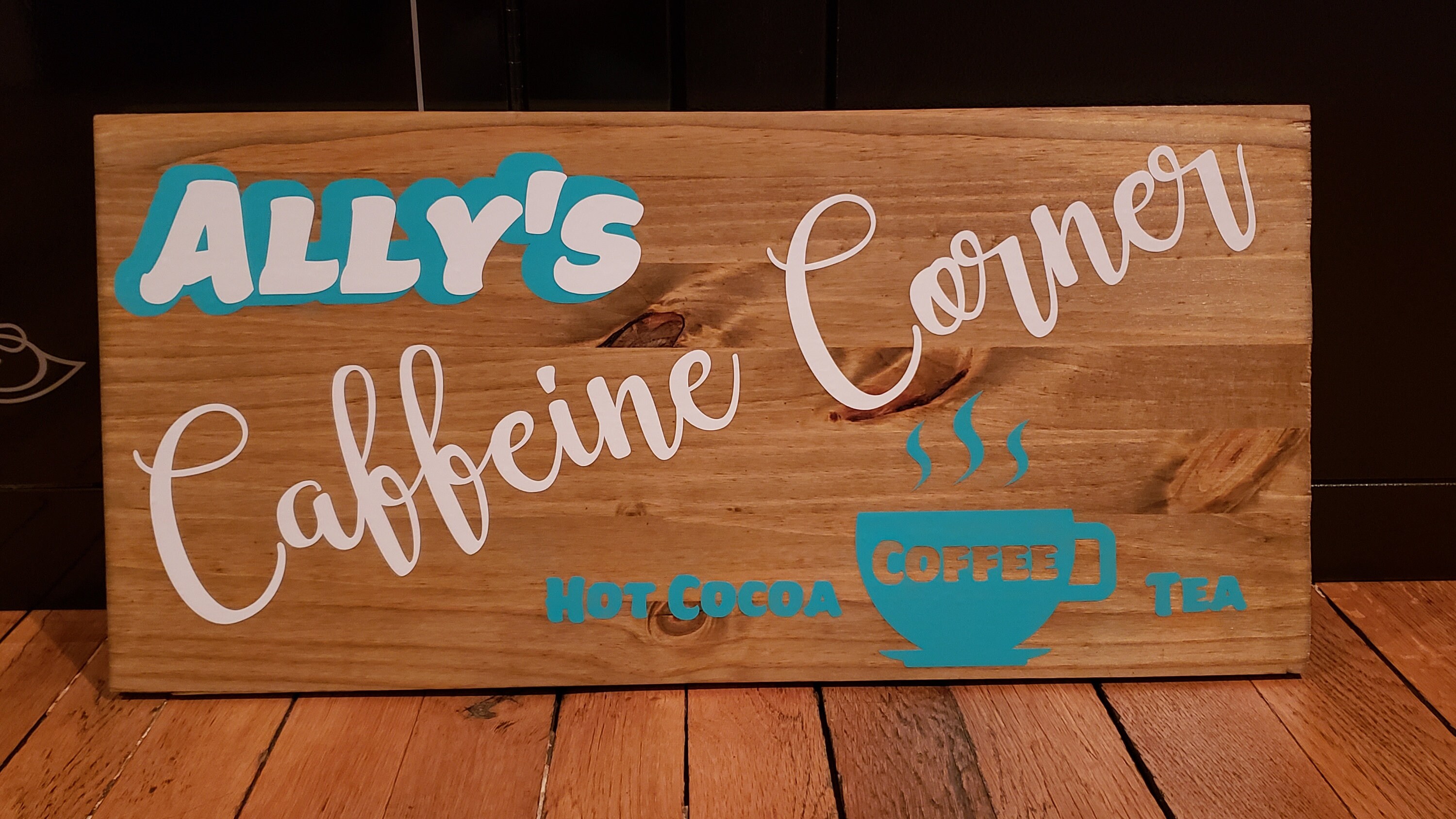 Coffee Corner Sign / Caffeine Corner Sign - Personalized - Etsy