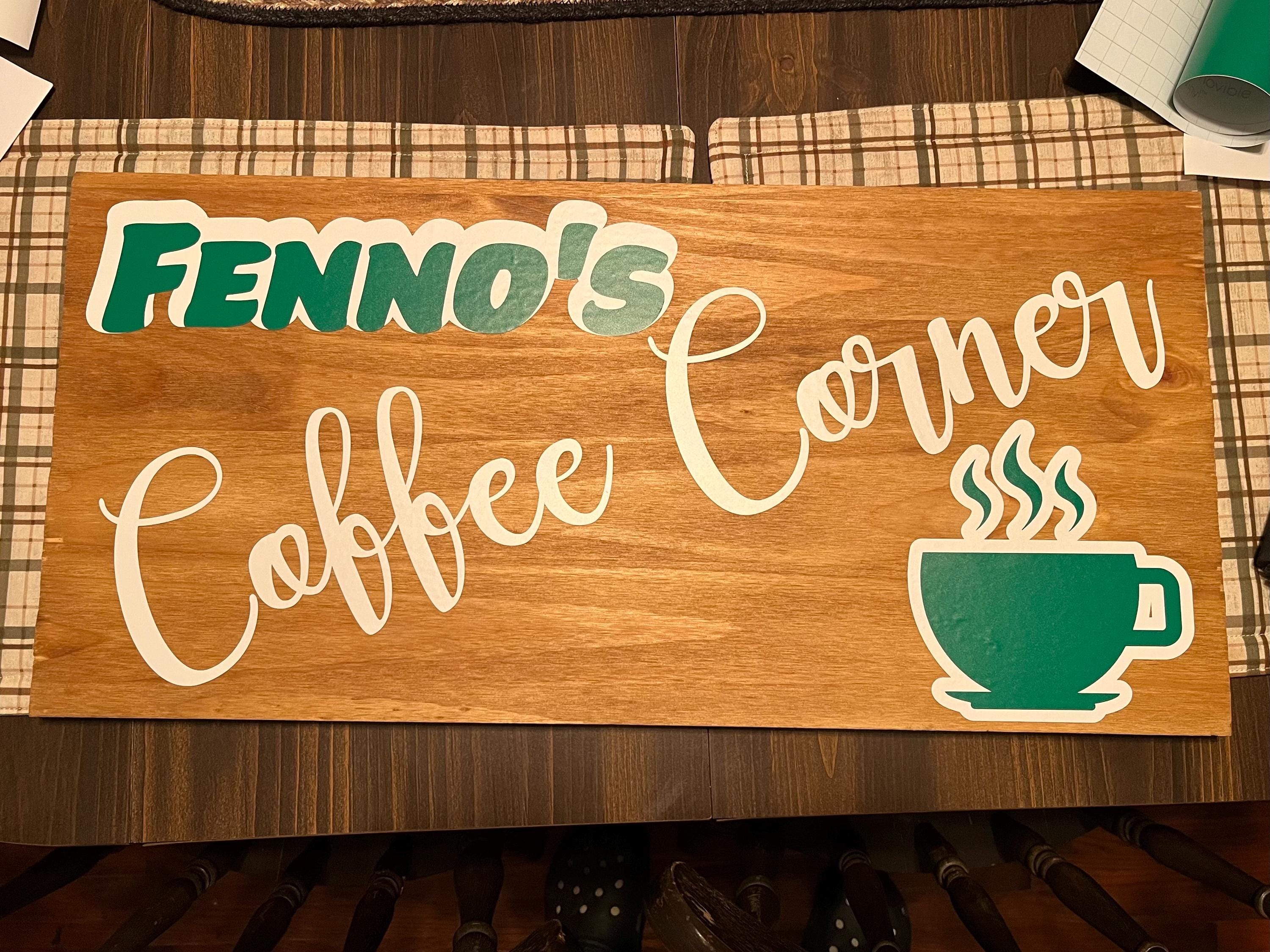 Coffee Corner Sign / Caffeine Corner Sign - Personalized - Etsy