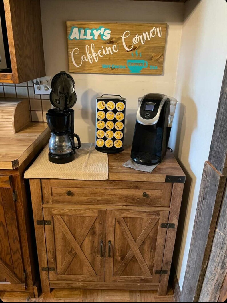 Coffee Corner Sign / Caffeine Corner Sign - Personalized - Etsy