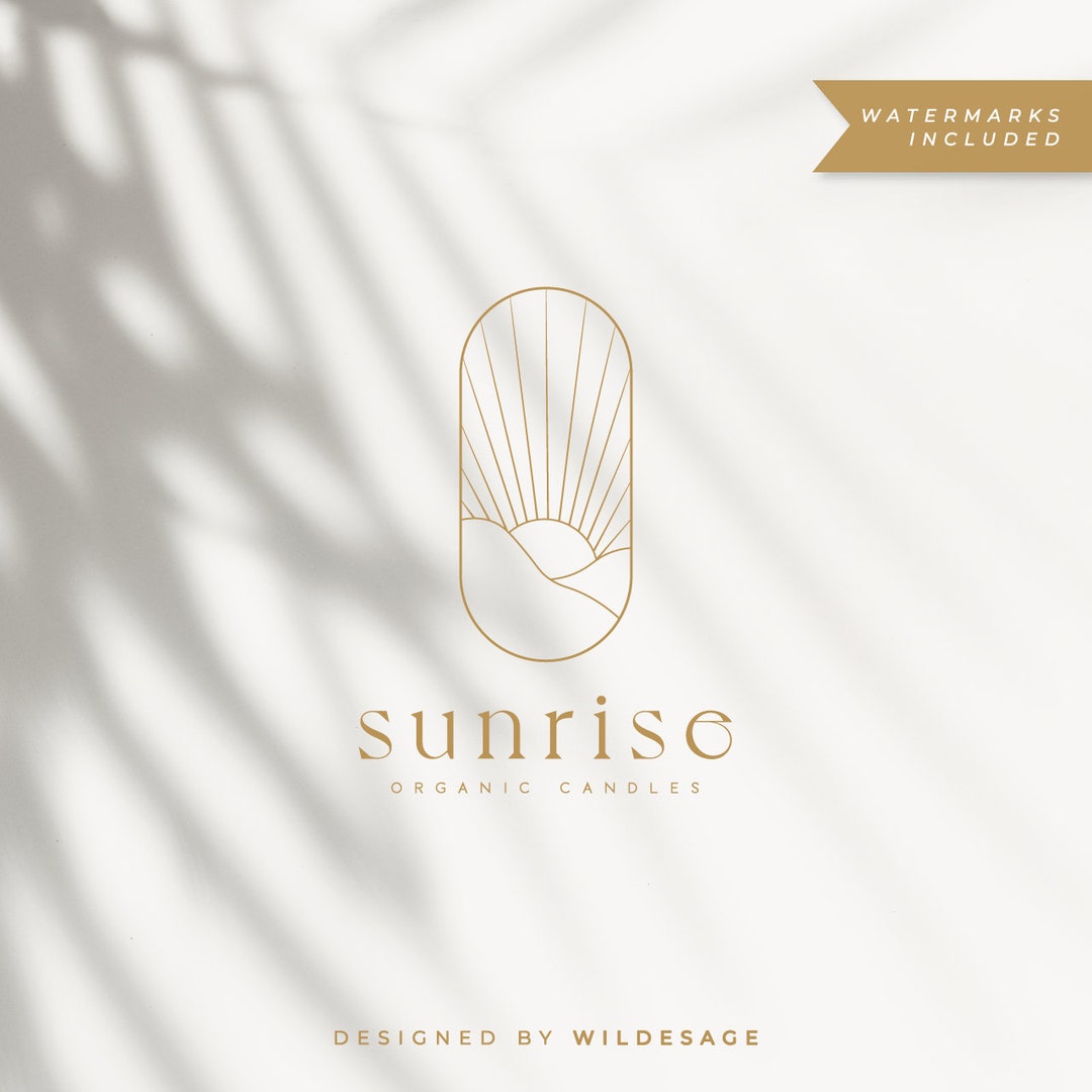 Hand Drawn Sun Logo: Line Art Arc Frame (PNG Digital Download) - Etsy