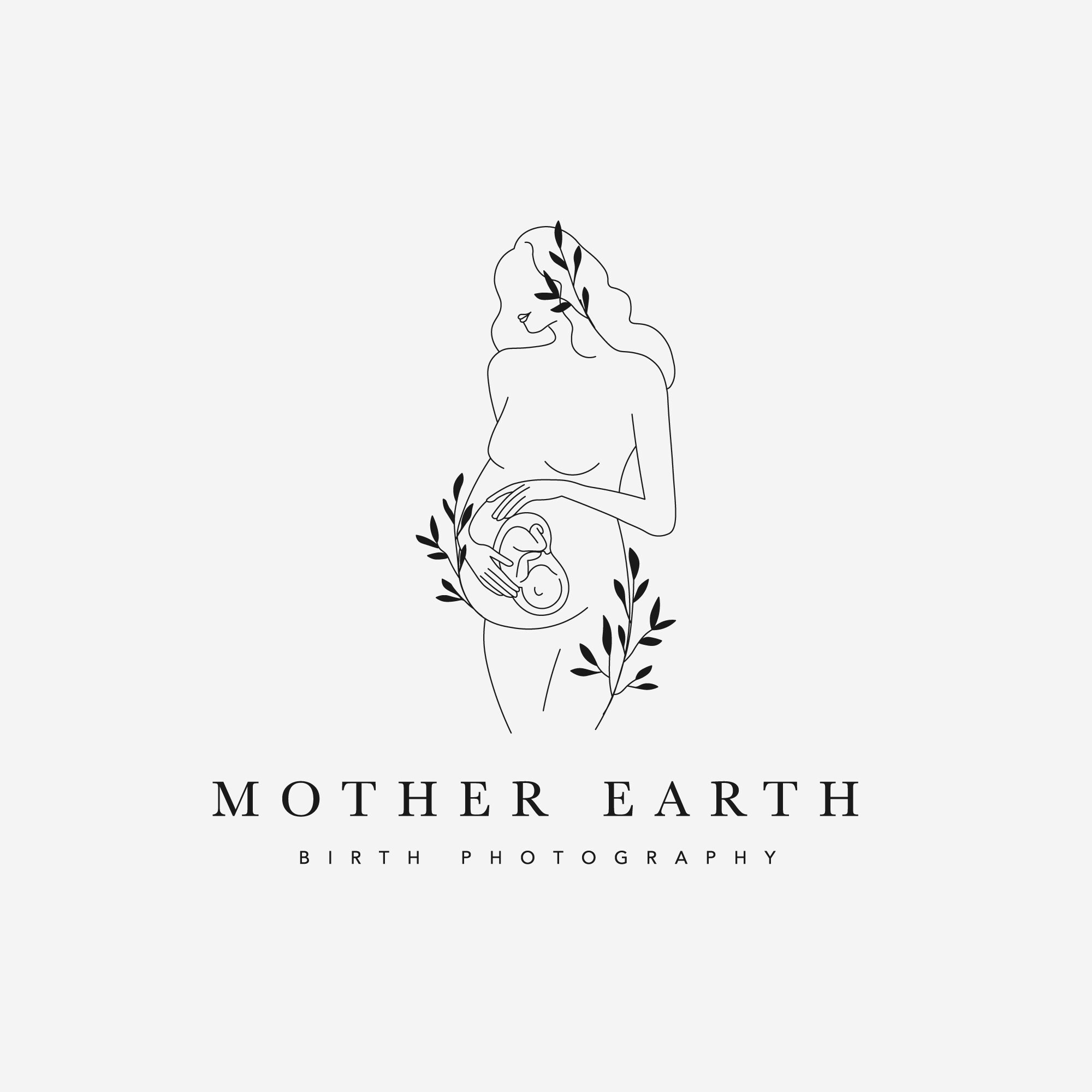 Premade Logo Hand Drawn Logo Line Art Logo Mother and Baby - Etsy