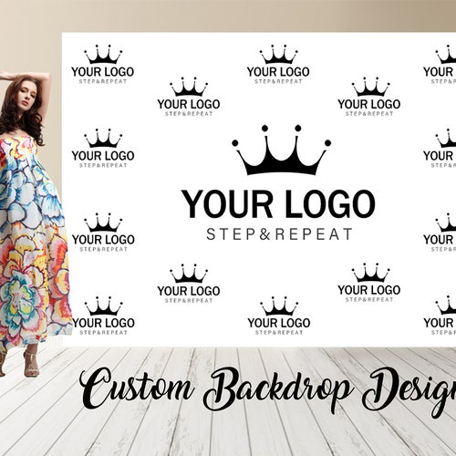 Custom Step and Repeat Logo Wall Photography Backdrop White - Etsy