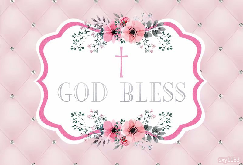 God Bless Backdropbaby Baptism Backgroundfirst Holy - Etsy