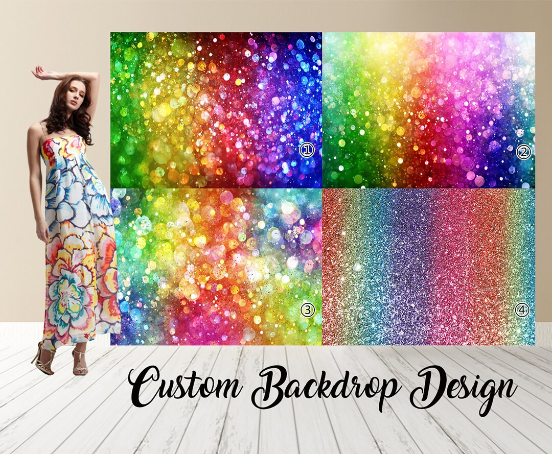 Sparkling Sequins Rainbow With Glitter Bling Background, Shinning ...