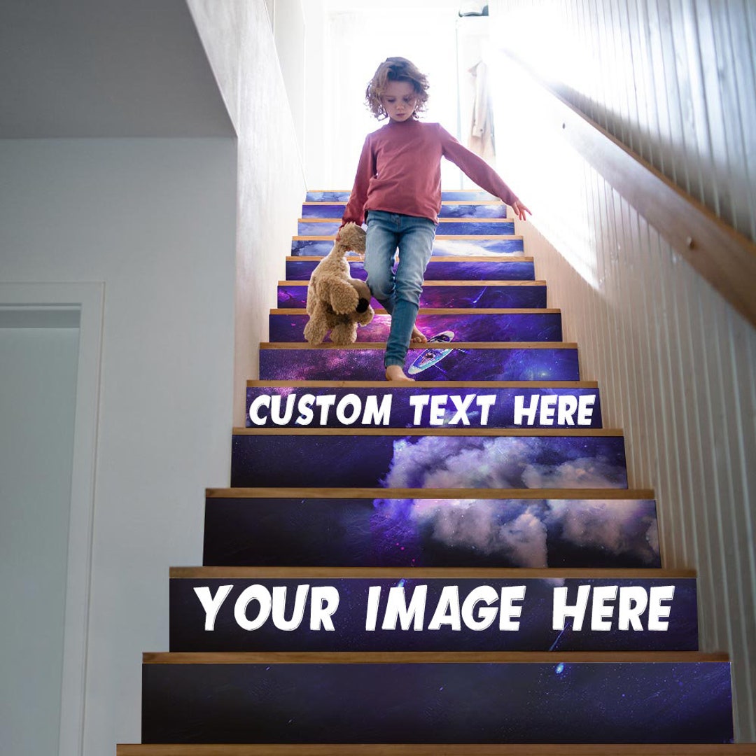 Custom Stair Riser Decals, Removable Stickers Stickers for Stairs ...
