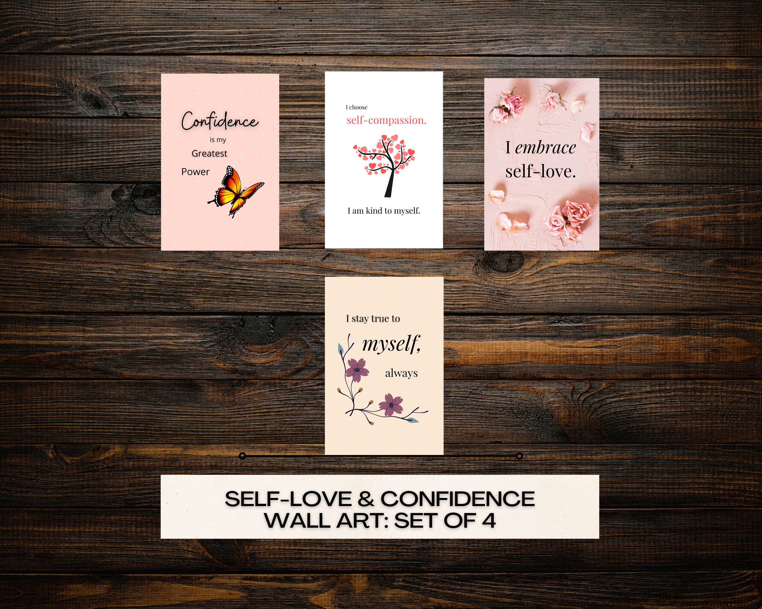 Digital: Self-love (SET OF 4) Printable Posters (digital Pdfs ...