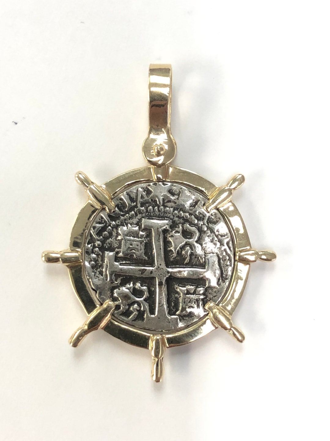 Large Atocha Coin/14kt Bezel - Etsy