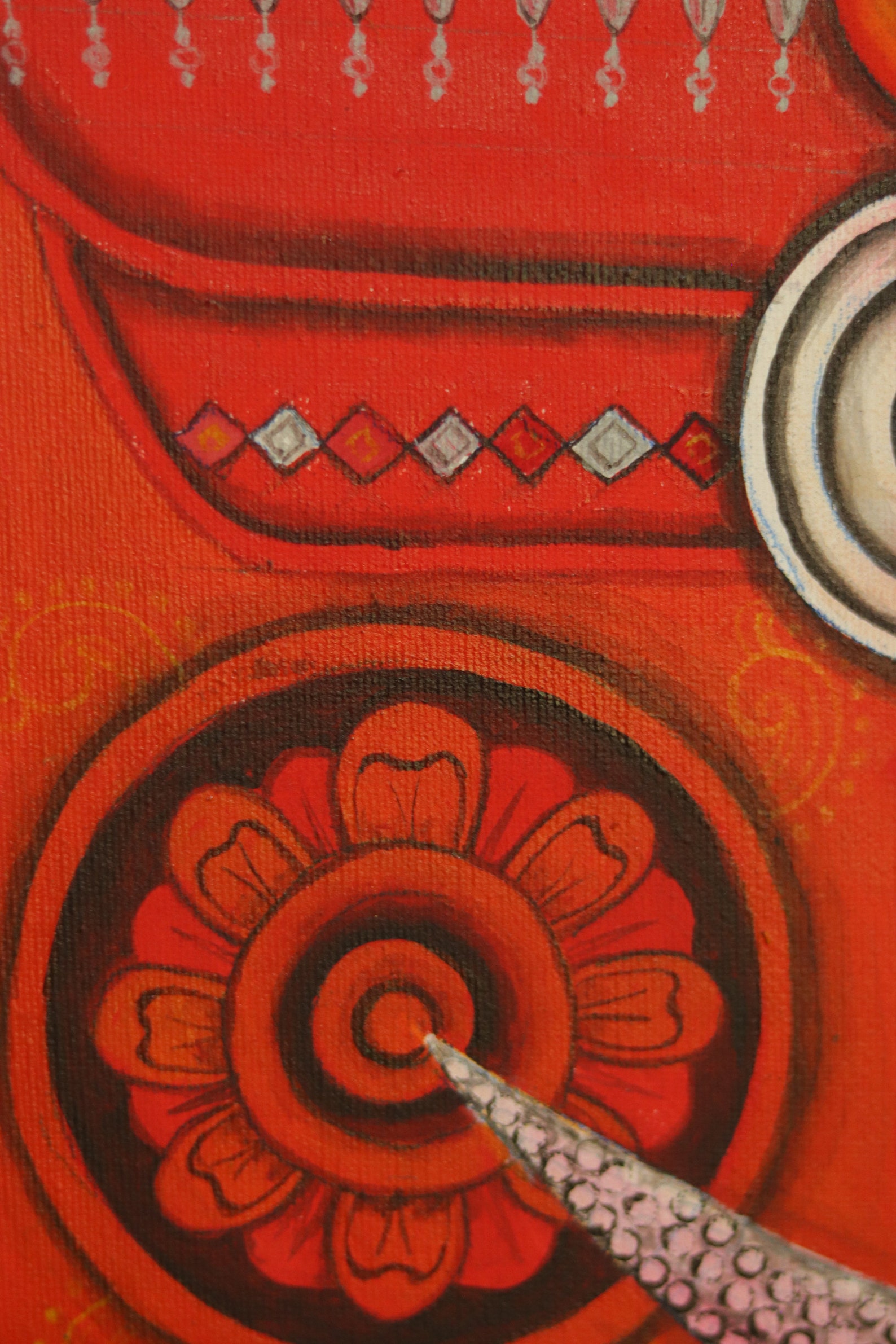 Ceylon Artist Paint By Acrylic Theyyam PaintingTribal Indian | Etsy