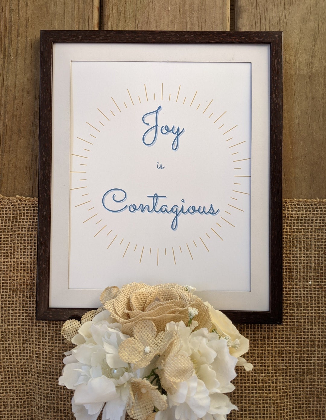 Joy is Contagious Instant Download Digital Color Print in Various Sizes ...